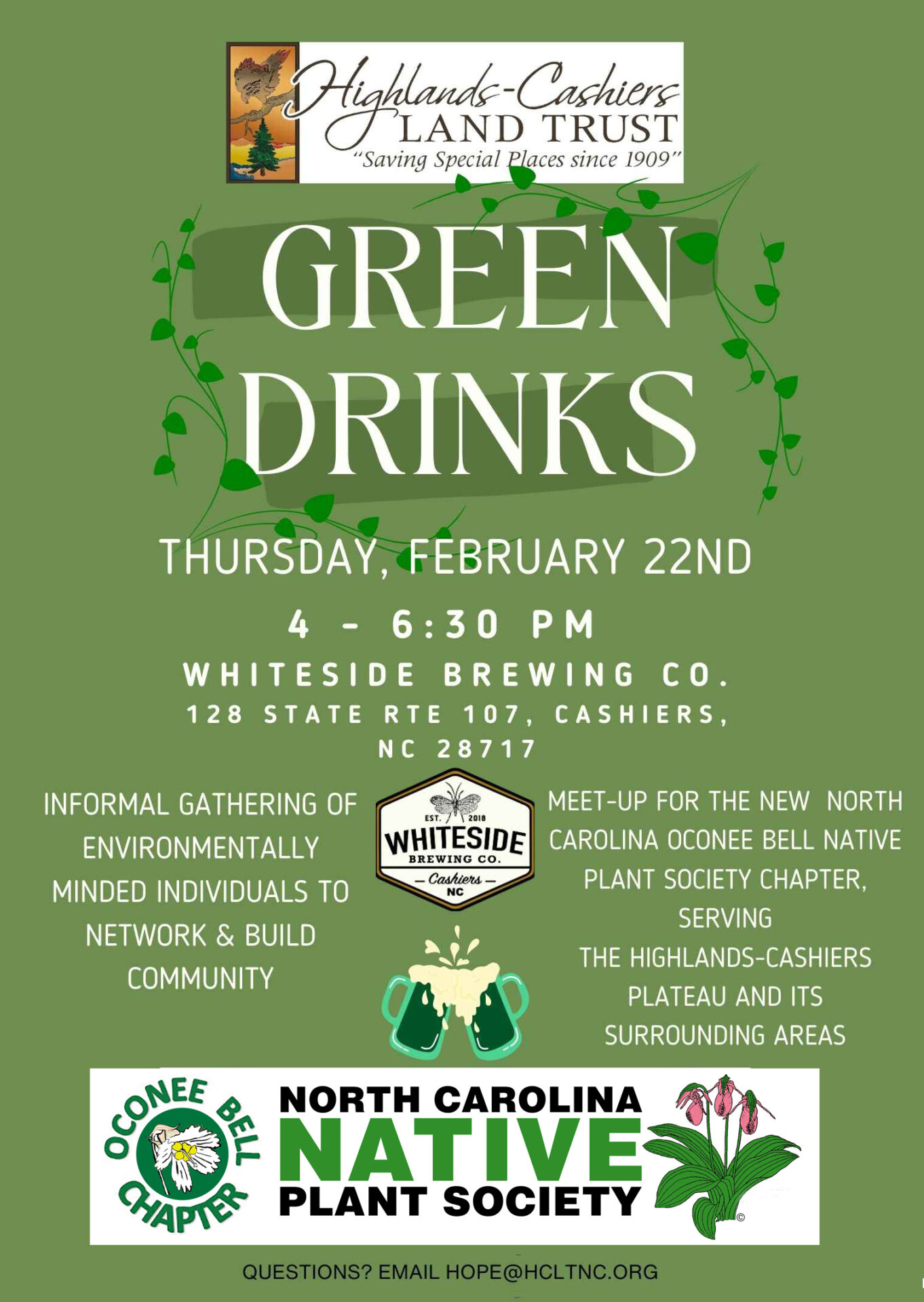 Green Drinks in Cashiers: Networking for Environmental Enthusiasts ...